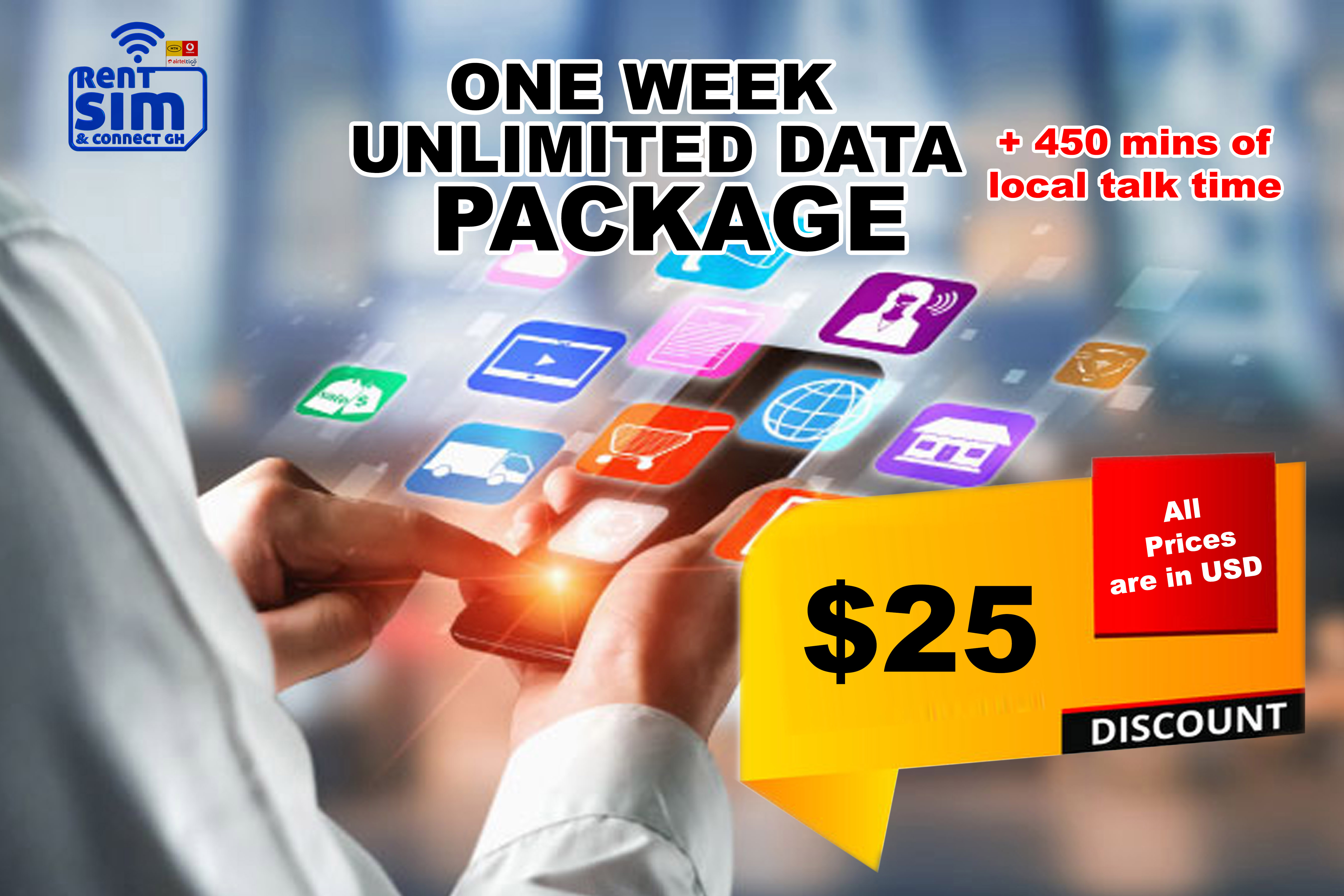 Rent SIM Card while in Ghana - Unlimited Internet & Calls - RentSimConnect